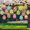 16 Pieces Easter Egg Outdoor Hanging Ornaments Large Happy Easter ...
