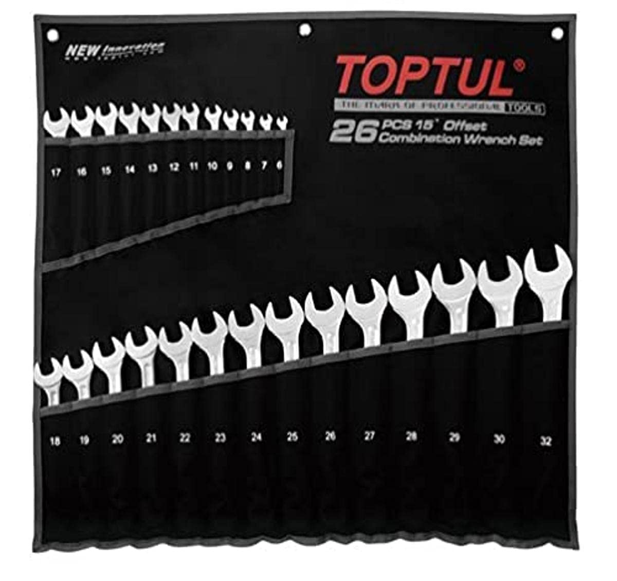 Toptul GPAW2601 15 Degree Offset Super-Torque Combination Wrench Set ...