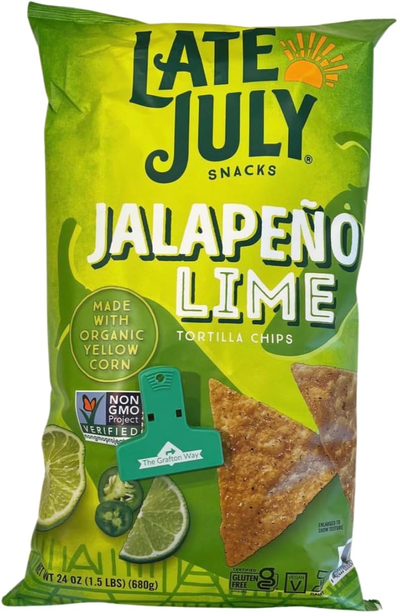 Amazon.com: Late July Snacks Nacho Cheese Tortilla Chips, 7.8 oz Bag ...