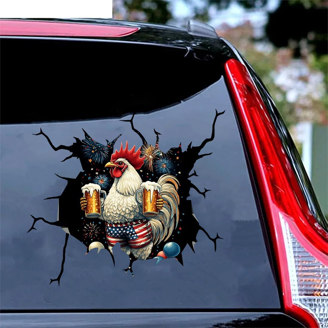 Amazon.com - Chicken Car Decals, Chicken Stickers - 3D Realistic Farm ...