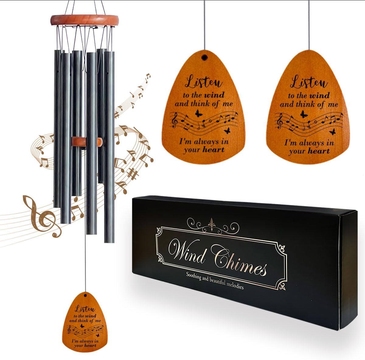 Amazon.com : Personalized Memorial Wind Chimes, 25.5'' Sympathy Wind ...