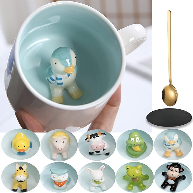 Amazon.com: Novelty Coffee Mugs Funny Ceramic Coffee Mug 375 ml Cute ...