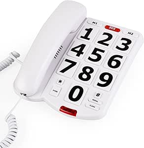 Amazon.com : Sangyn Big Button Phone for Seniors, Elderly, Hearing Impaired Landline Telephone ...