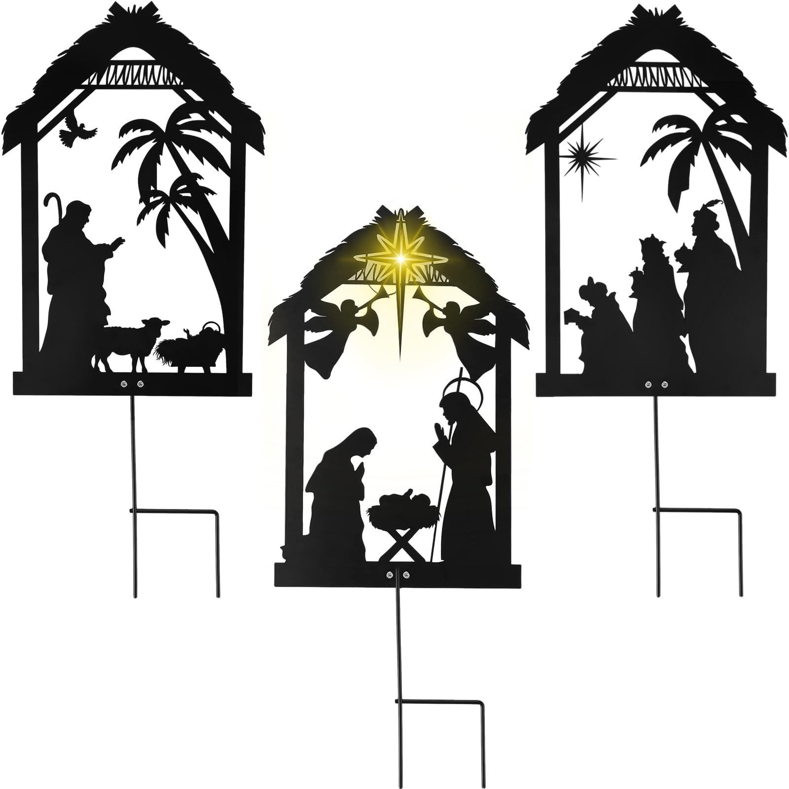 Snapklik.com : VIHOSE 3 Pcs Christmas Nativity Set For Outdoor Yard ...
