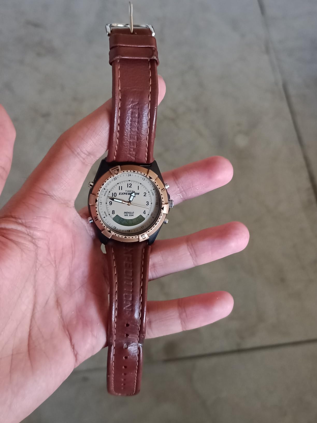 Timex Expedition Analog-Digital Beige Dial (small dial) Men's Watch ...