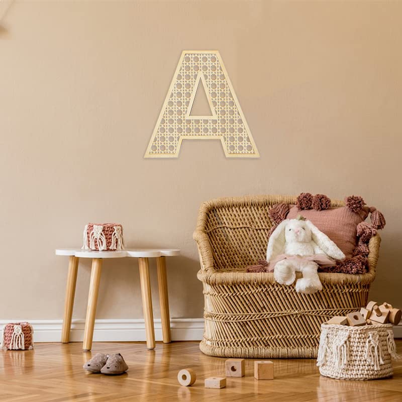Snapklik.com : Wooden Rattan Letters For Wall Decor Rustic Wooden ...