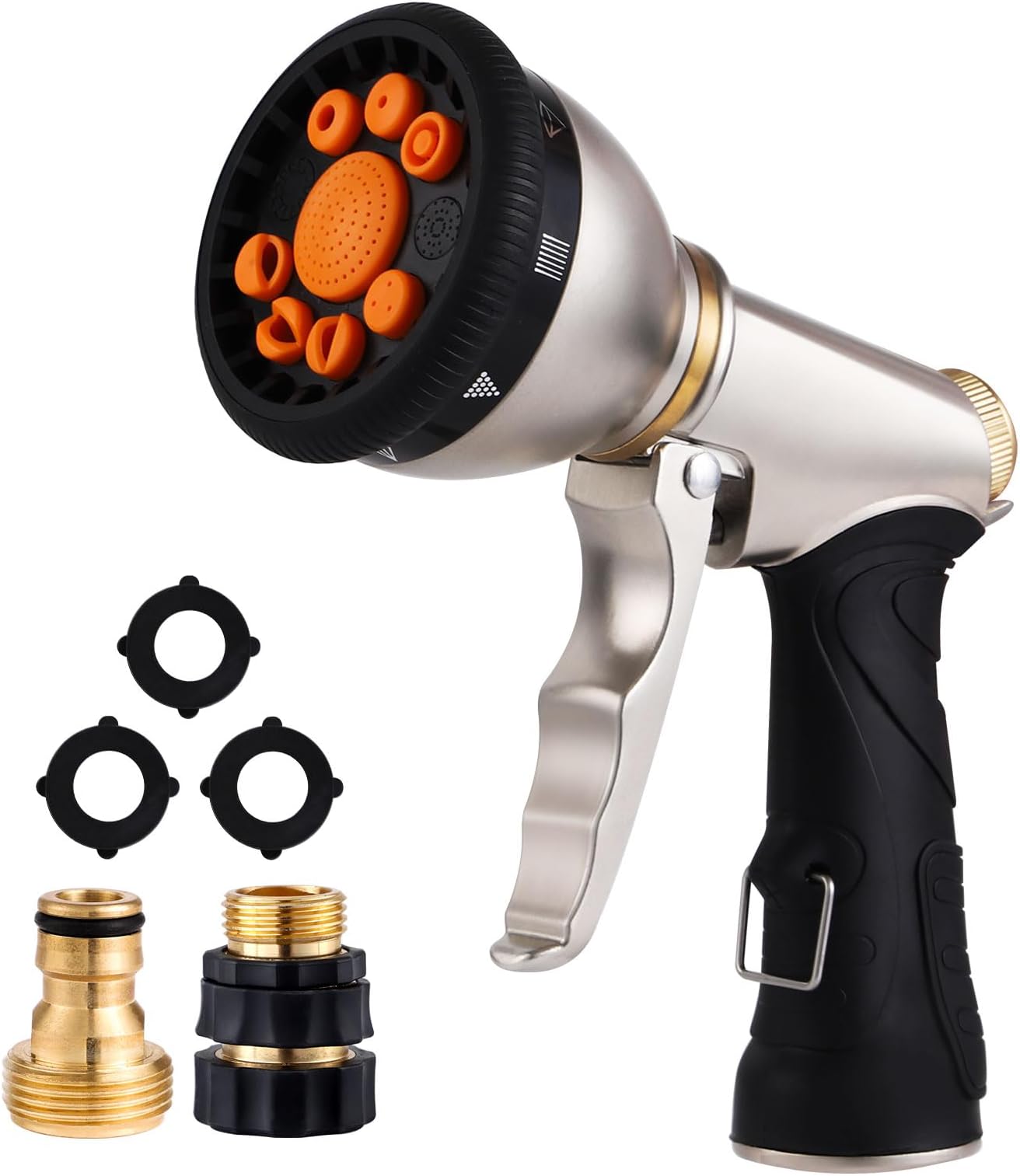 Amazon.com: AOLDHYY FEDITA Garden Hose Nozzle, Heavy Duty Metal Water ...