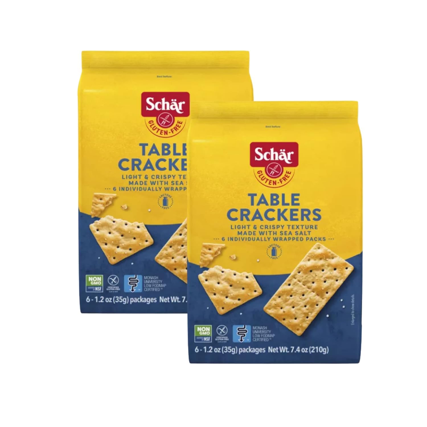 Amazon.com: Schar Table Crackers Gluten Free - 7.4 oz Each/Pack of 2 ...