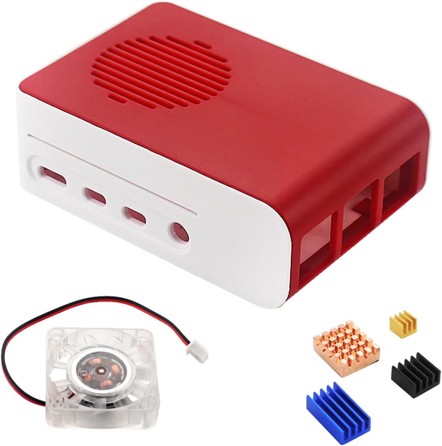 Protective Case Box Heatsink For RaspberryPi4 40x40 Cooling Fan Passive ...