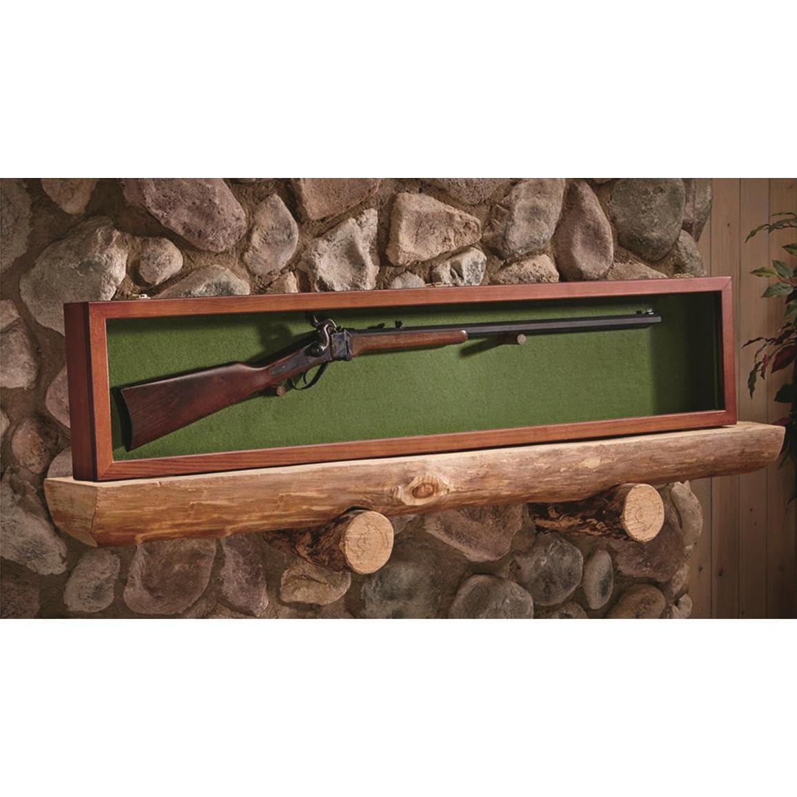 Castlecreek Gun Display Case Cedar Log Gun Cabinet | Lodgecraft