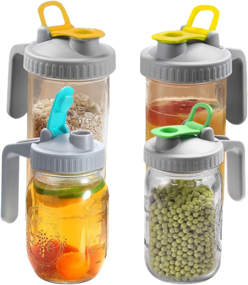 Amazon.com: Xylanor Mason Jar Pour Spout Lid for Wide Mouth Jars, Mason ...