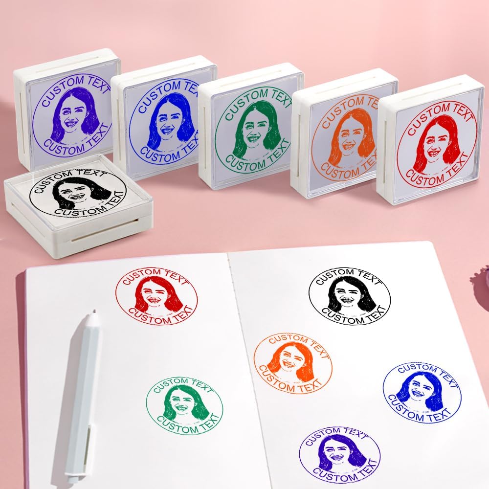 Amazon.com: Custom Stamps Self Inking Personalized Photo Portrait ...