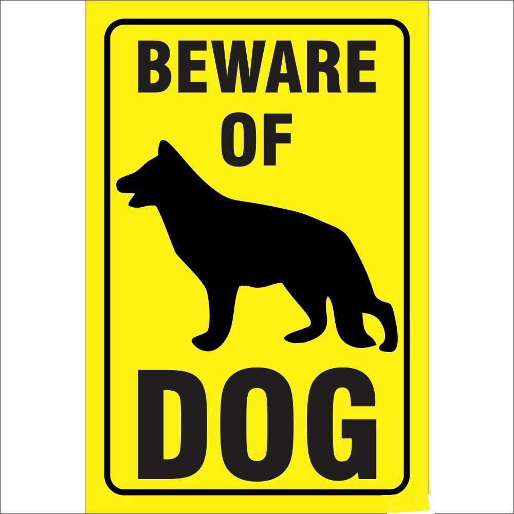 Sign World Inc_Beware of Dog Sign Board on 3 mm Foam Board : Amazon.in ...
