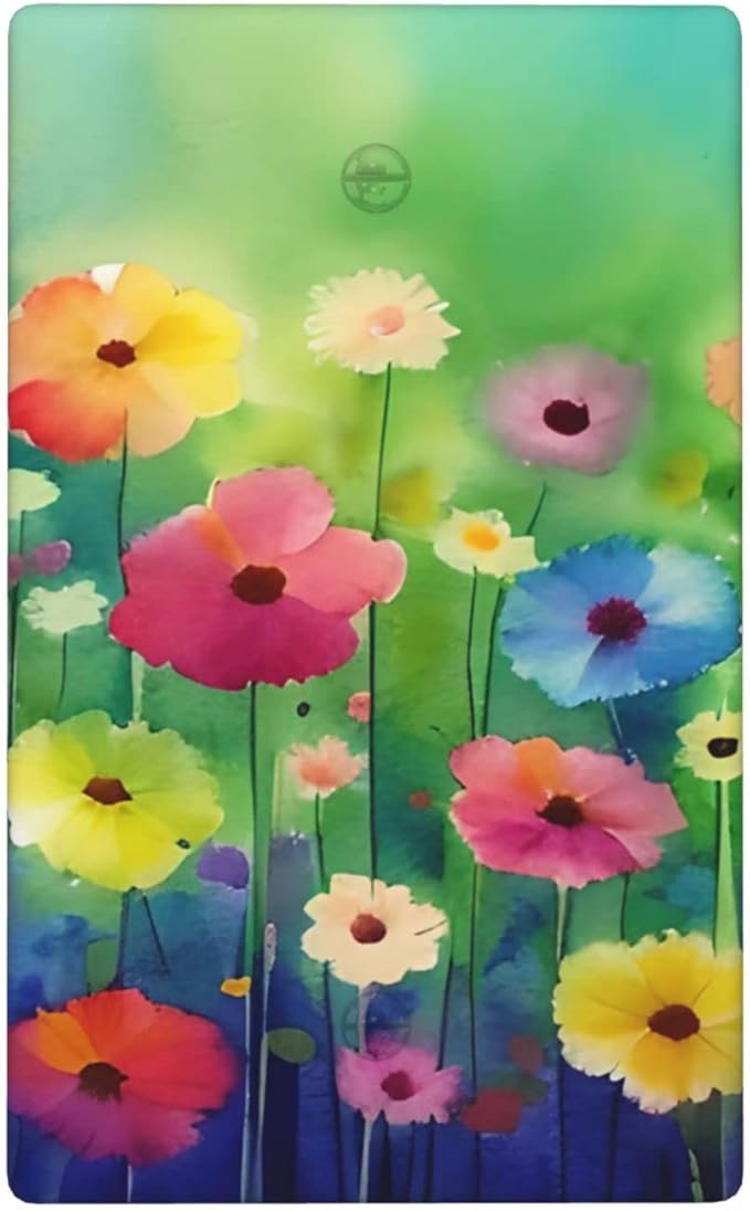 Amazon.com: Watercolor Style Flowers Light Switch Cover Plate ...