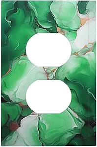 WUYOCHA Decorative Outlet Covers Abstract Luxury Emeralds Green Gold ...