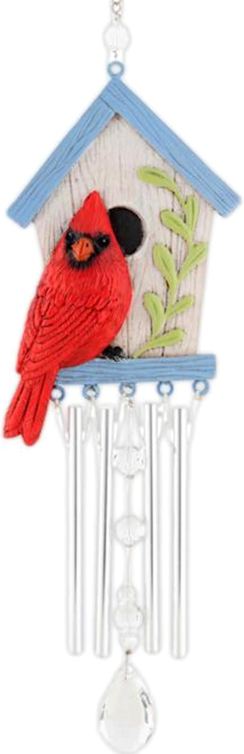 Amazon.com : Carson 14" 'Cardinal' Bird House Wind Chime - Cardinal ...