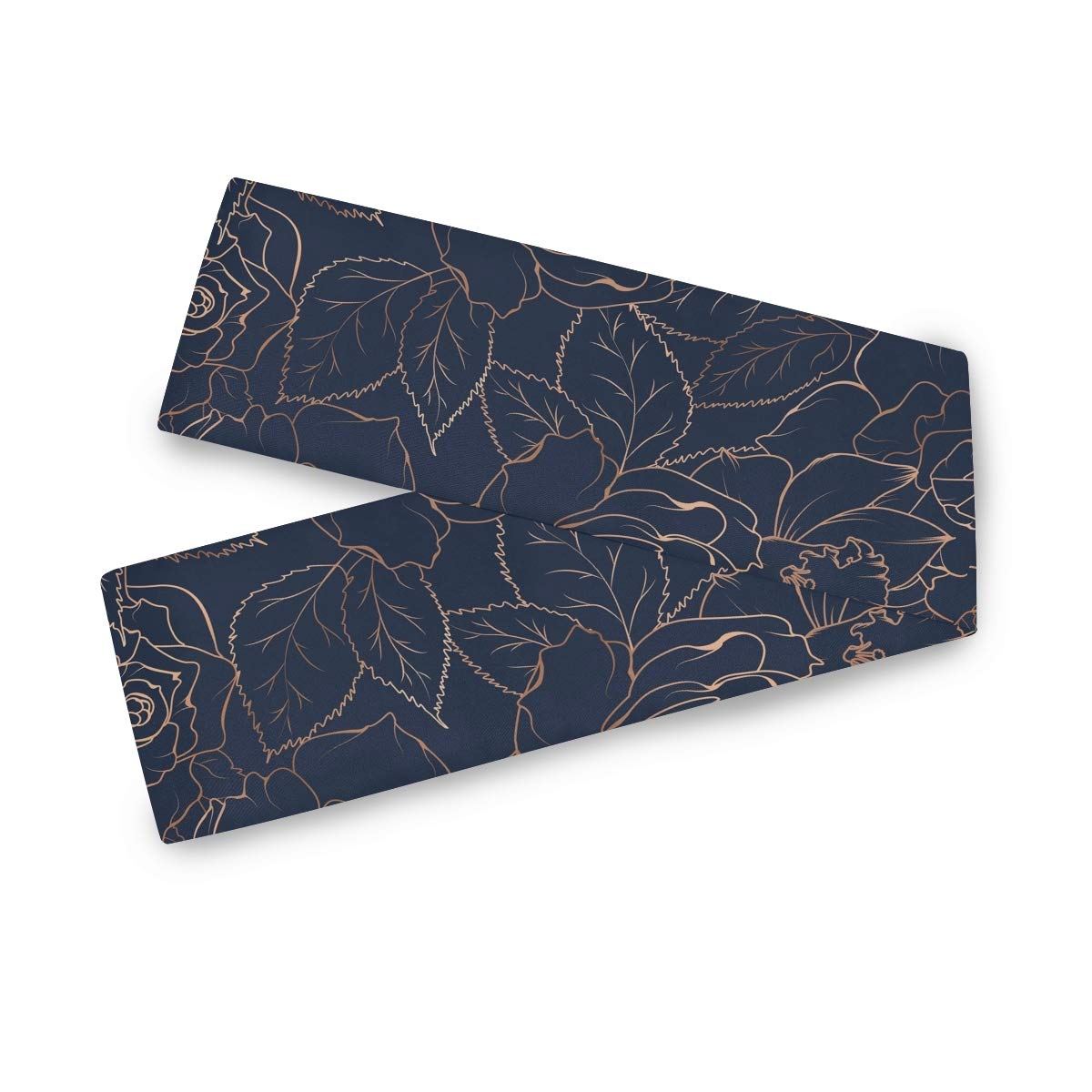 Amazon.com: AGONA Navy Blue Rose Gold Peony Floral Table Runner 13 x 90 ...