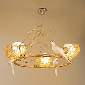 TFCFL Modern Chandelier, 3-Light Hanging Pendant Light Fixtures Woven ...