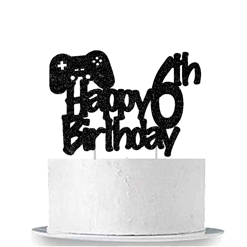 Buy Video Game Birthday Cake Topper 6 Year Old For Gamer Birthday buy-video-game-birthday-cake-topper-6-year-old-for-gamer-birthday