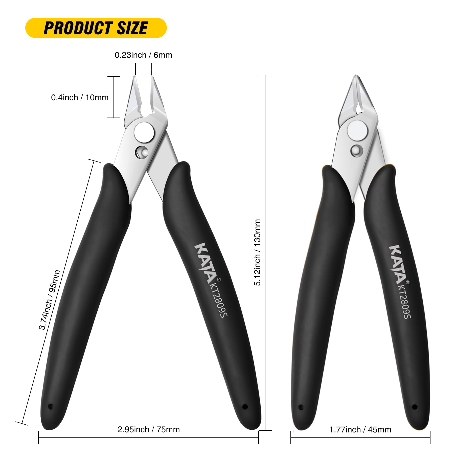Snapklik.com : 2-Pack Stainless Steel Micro Wire Cutters, Precision ...