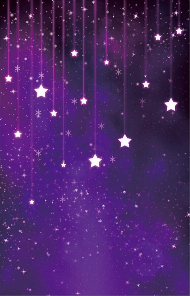 Buy Leowefowa Vinyl Nebula Backdrop Twinkle Twinkle Little Star Bokeh ...