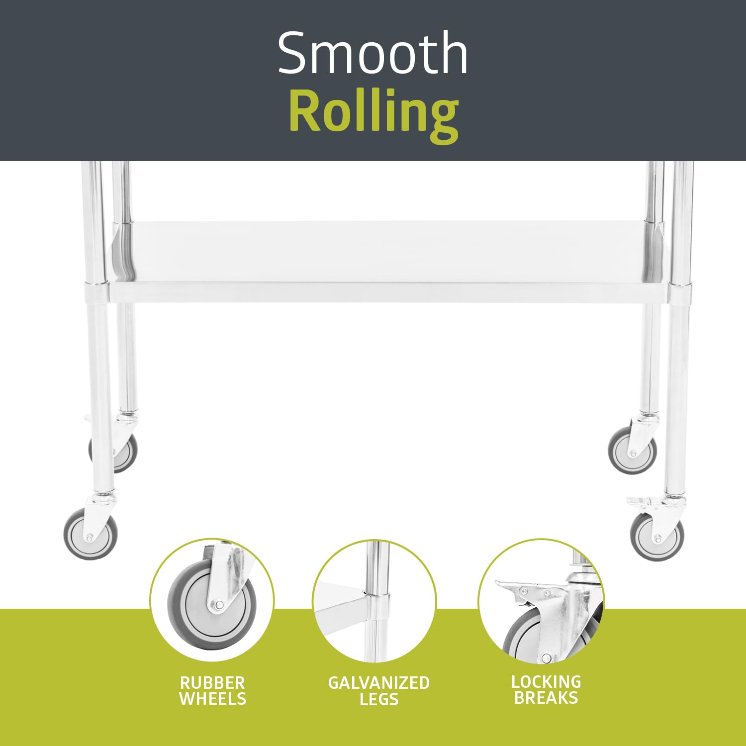 Snapklik.com : Pearington 4" Work Table Caster Wheels For Commercial ...