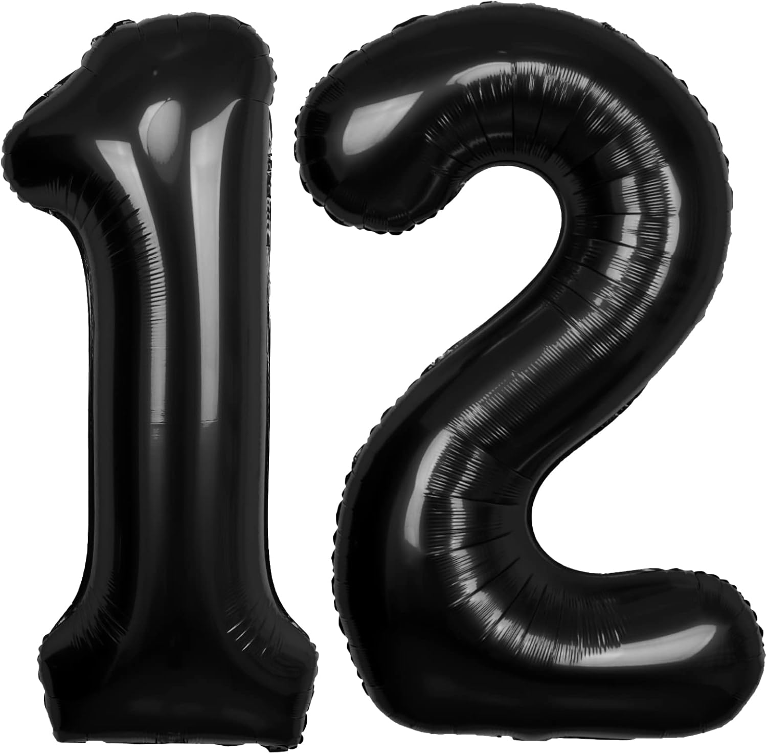 Amazon.com: 40 Inch Number 12 Balloon black Jumbo Giant Big Large ...