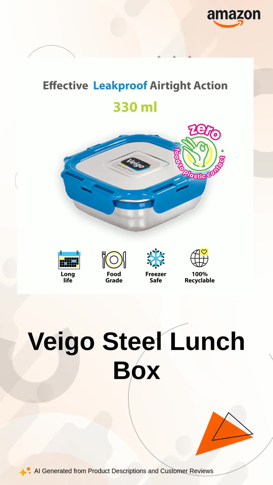 Watch Veigo Steel Lunch Box on Amazon Live