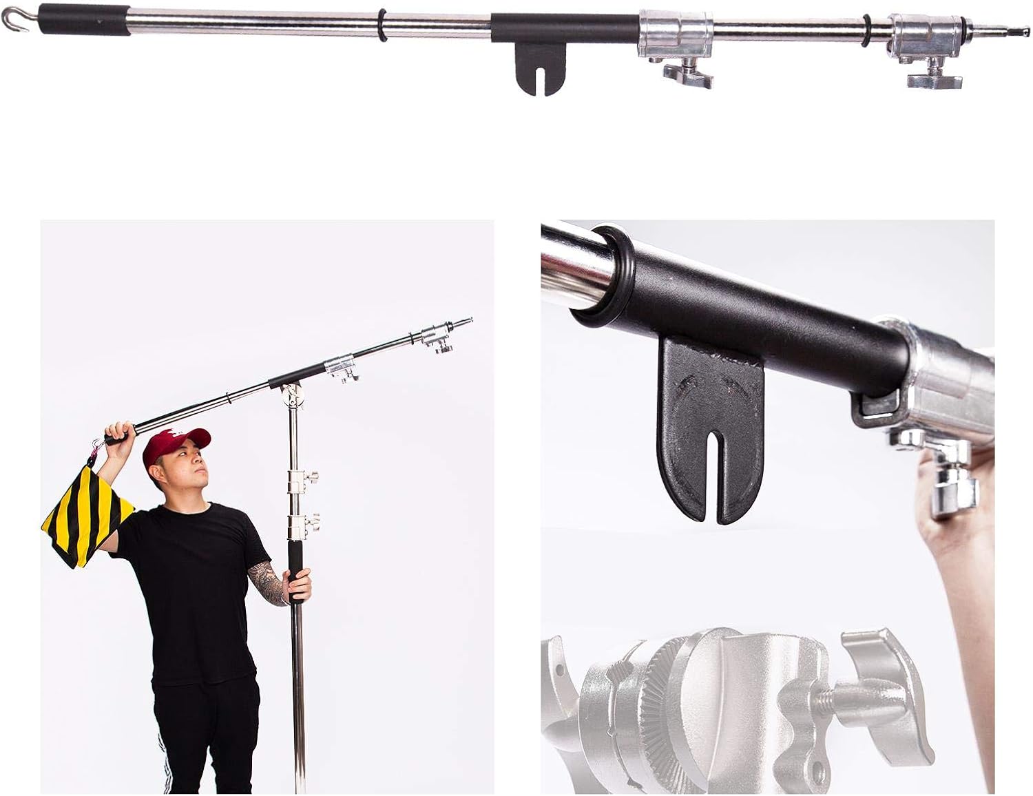 Photography Studio Boom Arm Heavy Duty Steel Adjustable Baby Boom Arm ...