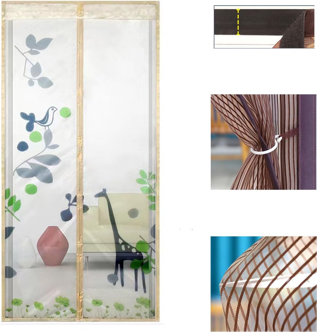 Mesh Magnetic Screen Door, Sliding Door Screen Magnet Closure Mesh ...