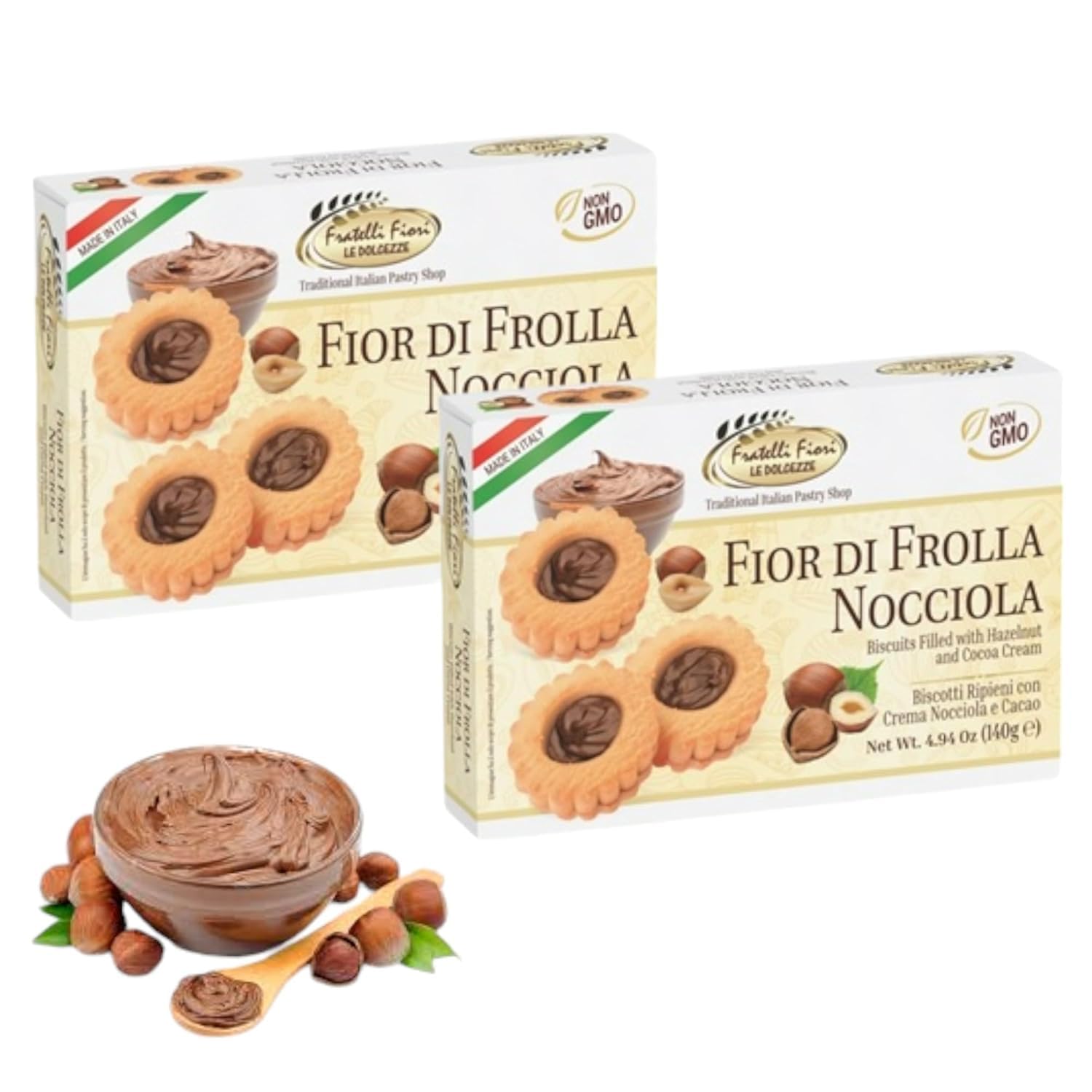 Amazon.com: Fratelli Fiori Fior Di Frolla Hazelnut Cookies - Italian ...