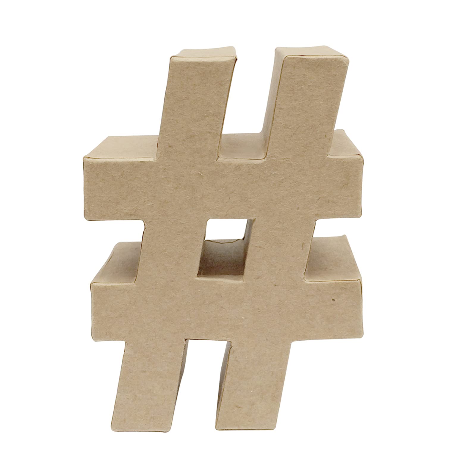 Amazon.com: Papier Mache Symbol #, 4 in, Brown