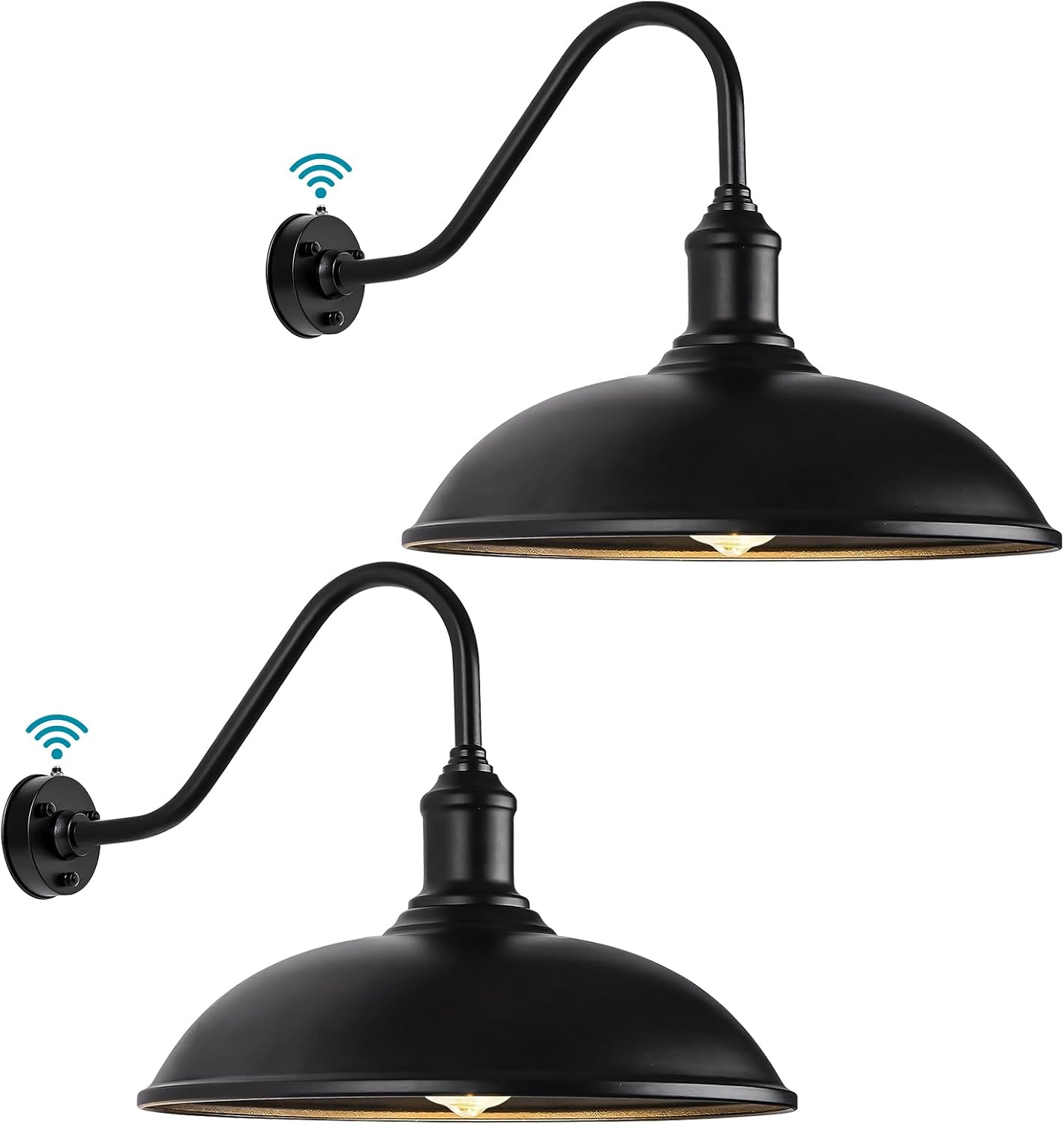 DENGNBJ 21 Inch Large Outdoor Gooseneck Barn Light with Dusk to Dawn ...