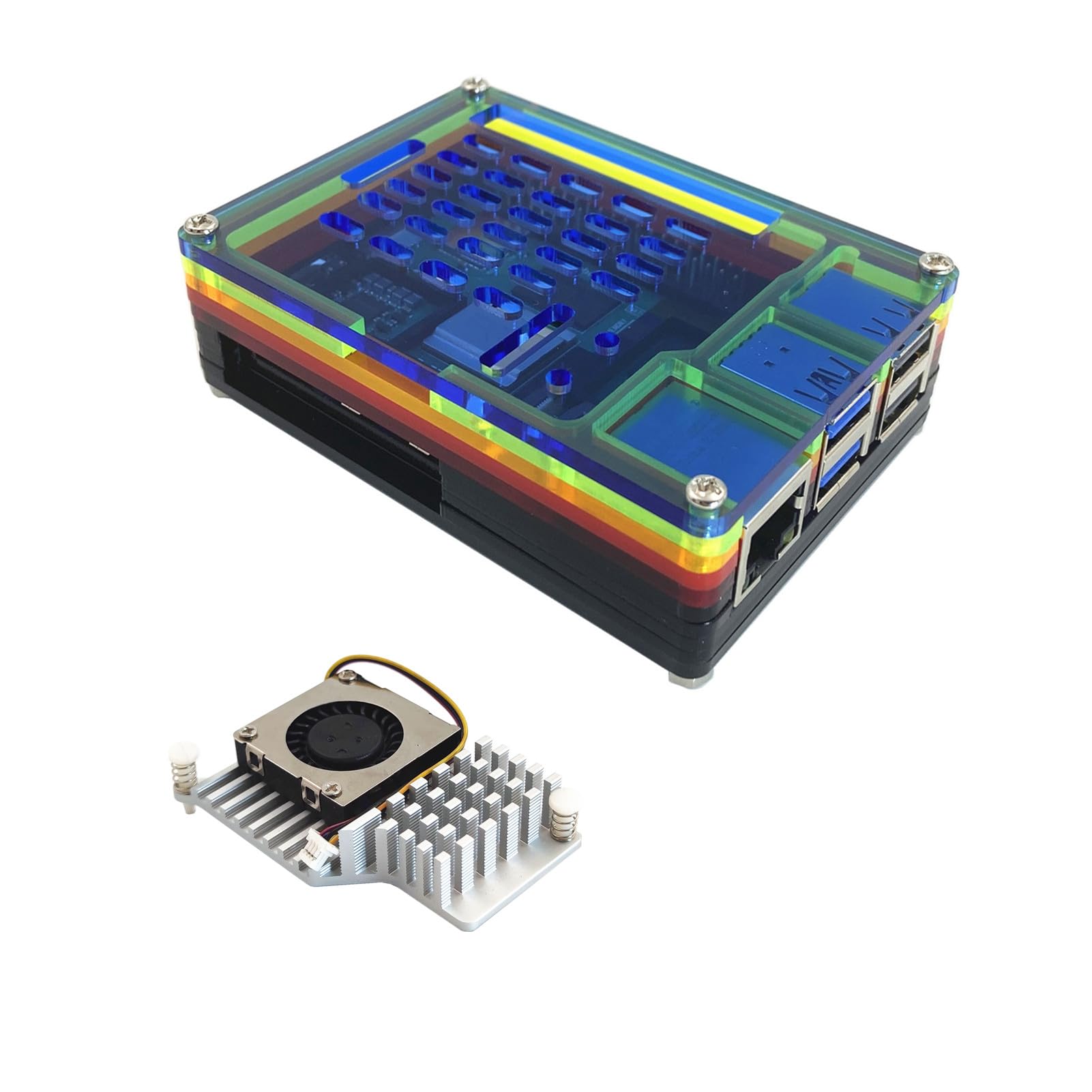 Weiyixing Raspberry Pi 5 Case 10 Layers Acrylic Case 4310