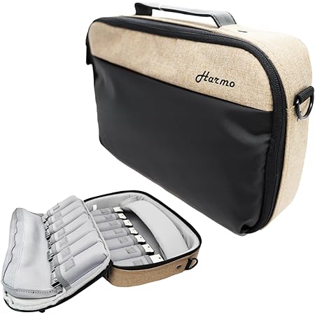 Amazon.com: Harmonica Storage Case PU Leather Harmonica Zippered ...