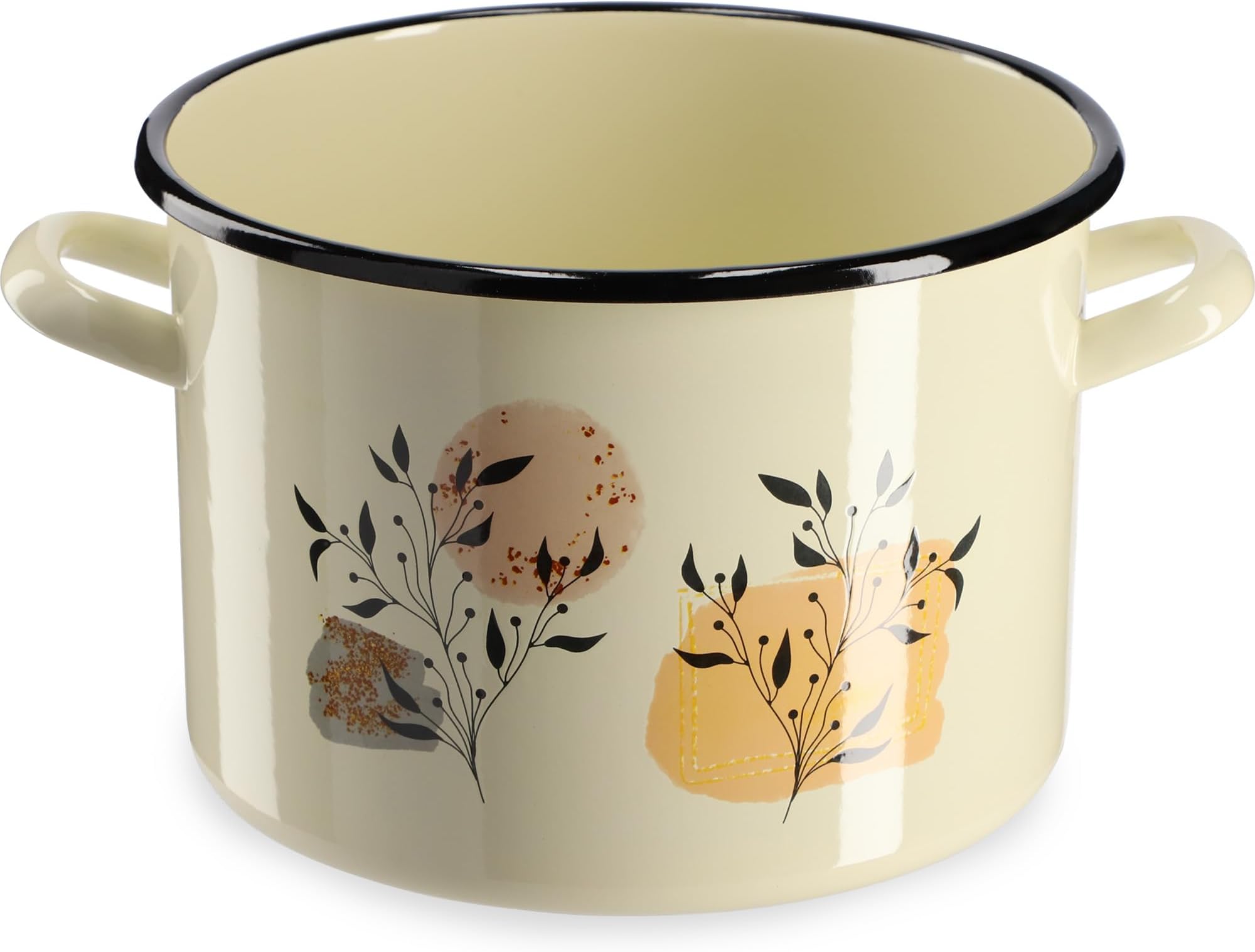 Ibili Kasserolle Volcán mit Deckel 16 cm aus emailliertem Stahl, rot ...