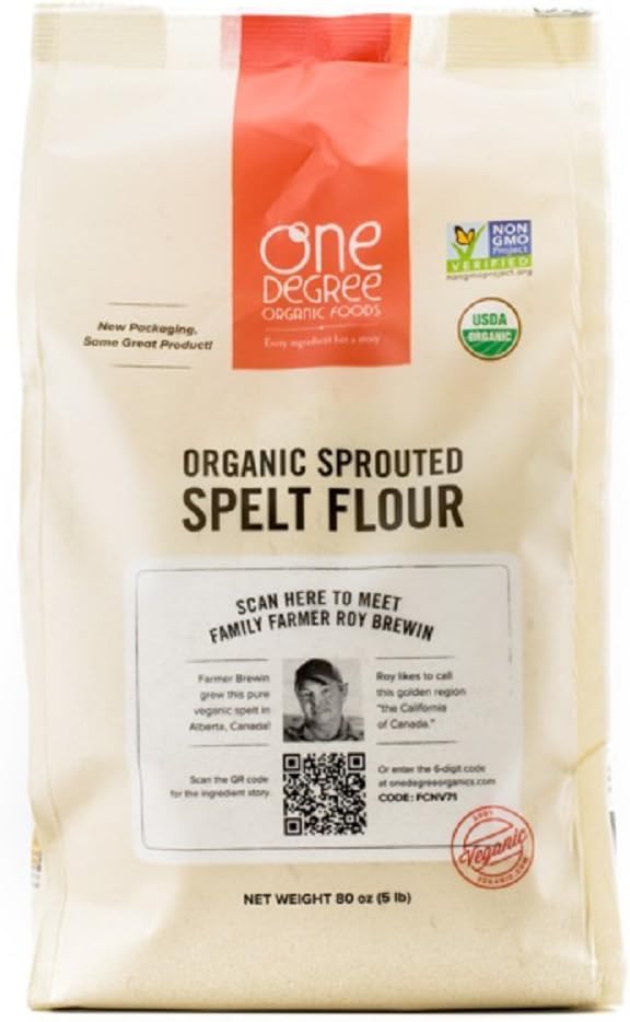Amazon.com : One Degree Organic Foods Sprouted Spelt Flour, 80 Ounce ...