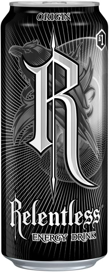 Relentless Origin Energy Drink, Black Can Design, 500ml, Pack of 12 ...