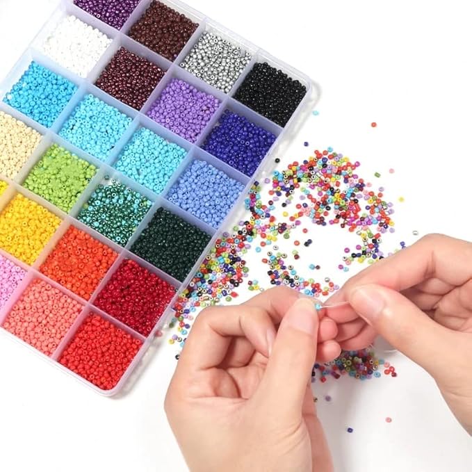 24 Different Colors Beads Each Color 15g Total Colors 360g : Amazon.in ...