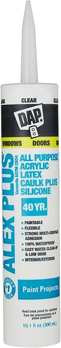 Amazon.com: 12 Pack of 10.1 oz DAP 18071 Alex Plus Clear All Purpose ...