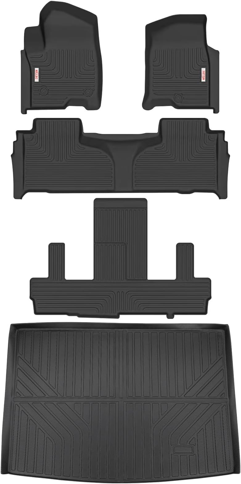 Amazon.com: RILLEC All Weather Floor Mats Accessoires 3 Row Liner Set ...