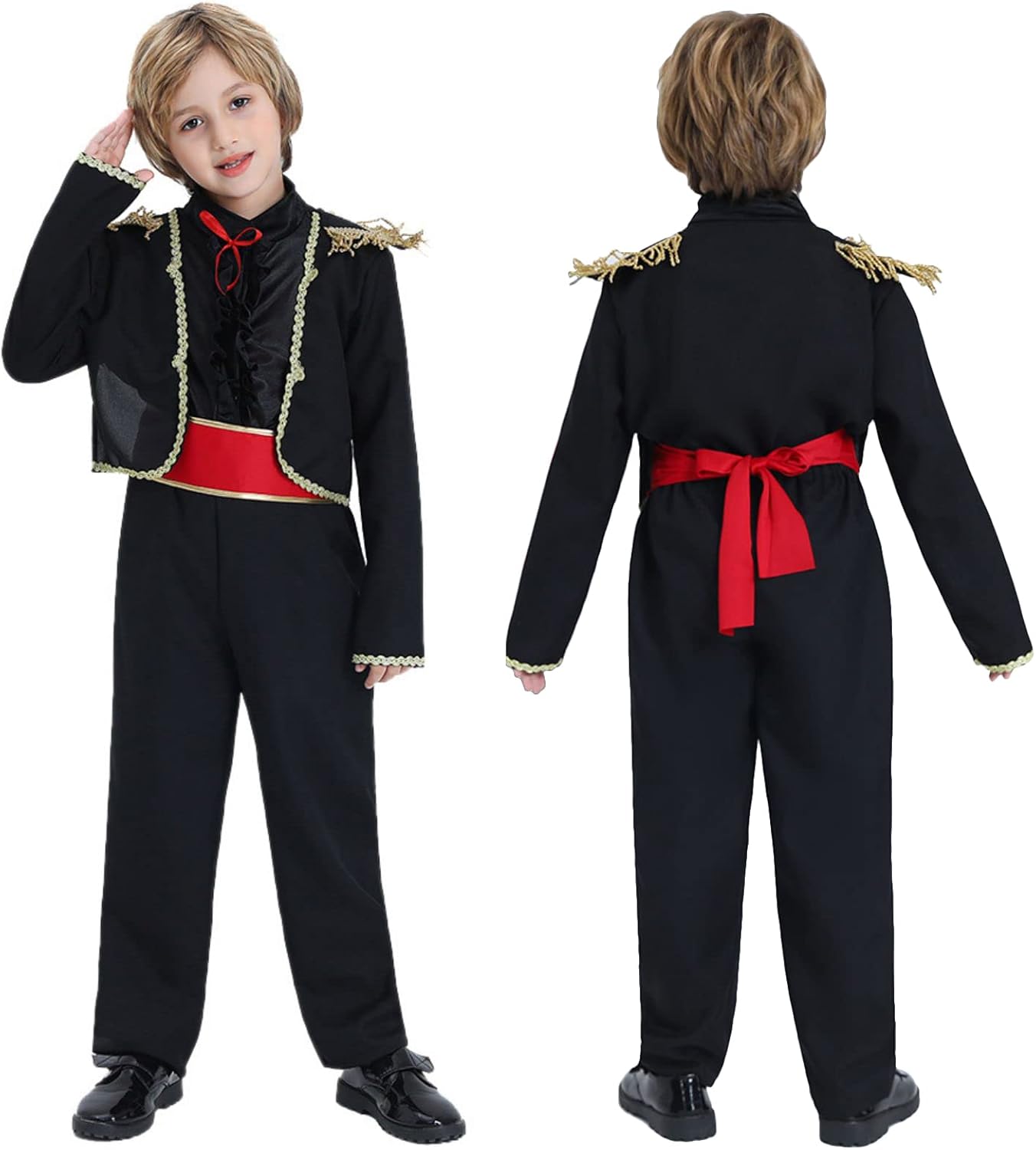 Amazon.com: Boys Spanish Dancer Costume Matador Cosplay Top Pants ...