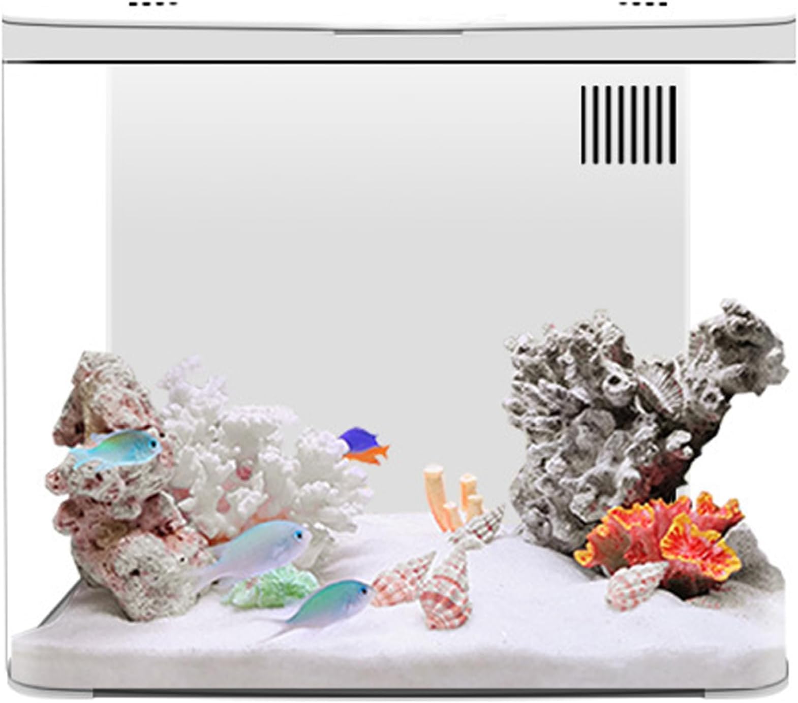 Fish Aquarium, Fish Tank 1.3 Gallon Small Aquarium Starter Kit with 3 ...