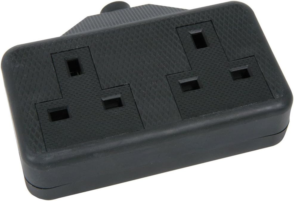 STATUS Rubber Socket Block | Orange 1 Gang 2 Way Double Socket | 13A ...