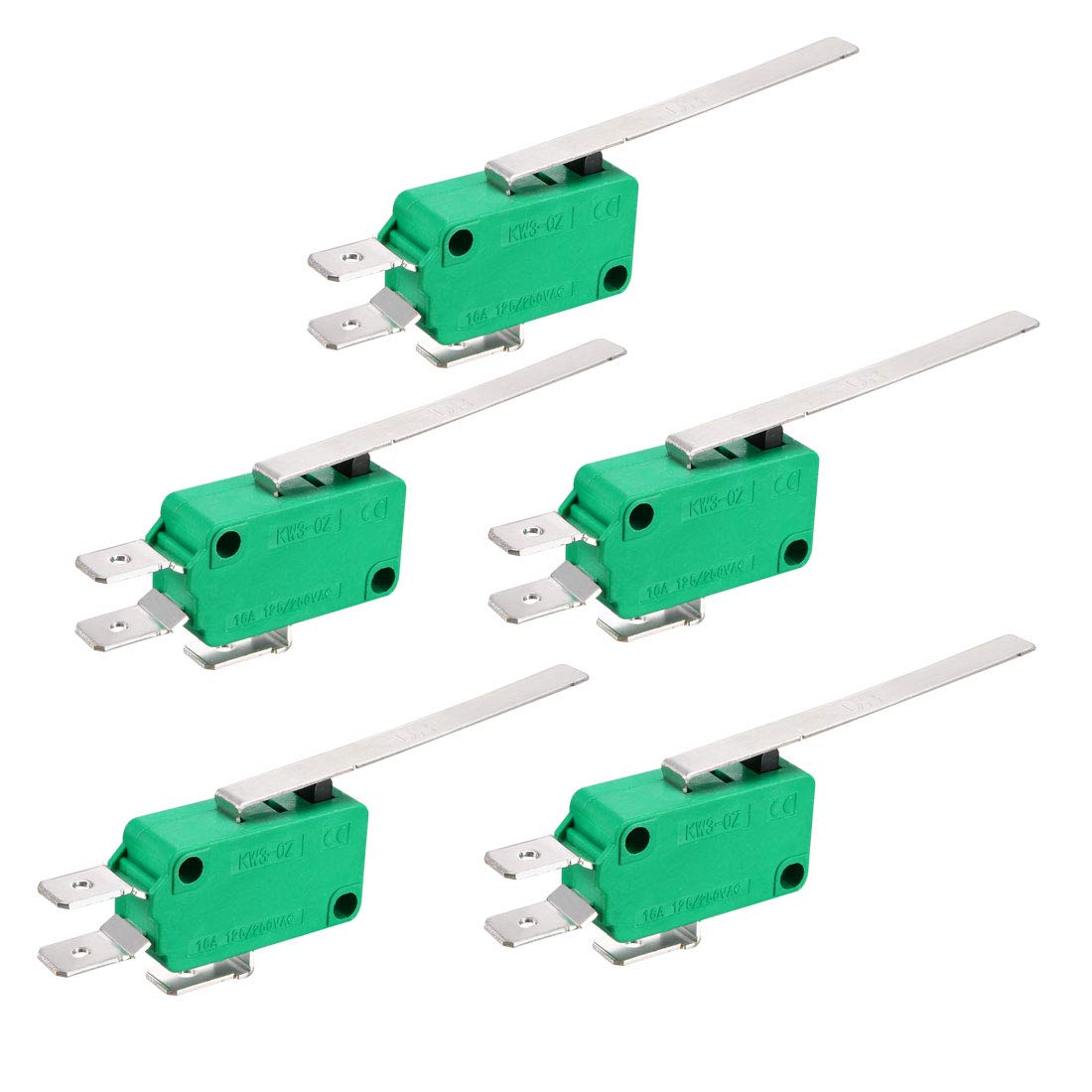 Uxcell 5PCS KW3 OZ 16A 125 250VAC Long Straight Hinge Lever Type SPDT uxcell-5pcs-kw3-oz-16a-125-250vac-long-straight-hinge-lever-type-spdt