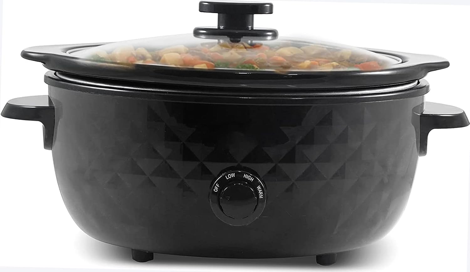Amazon.com: 6-Quart Diamond Pattern Slow Cooker - Removable, Dishwasher ...