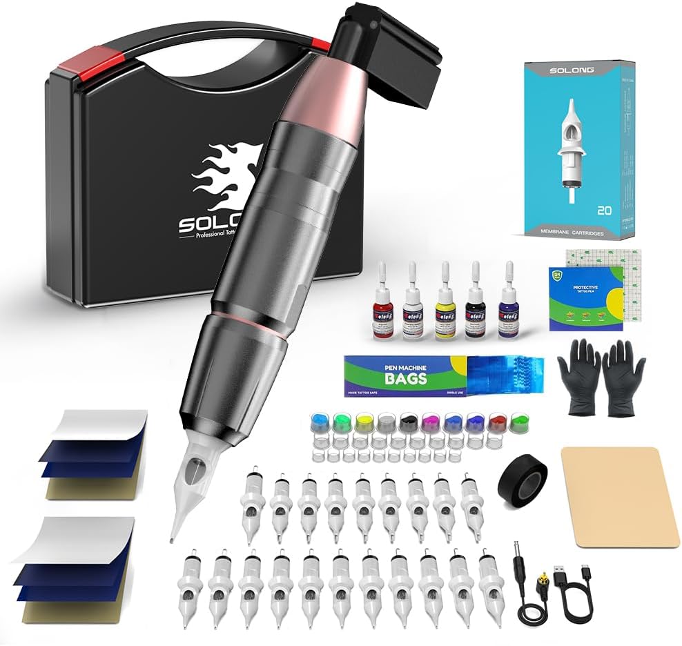 Amazon.com: Wormhole Wireless Tattoo Machine Kit, Tattoo Gun with 1,050 ...