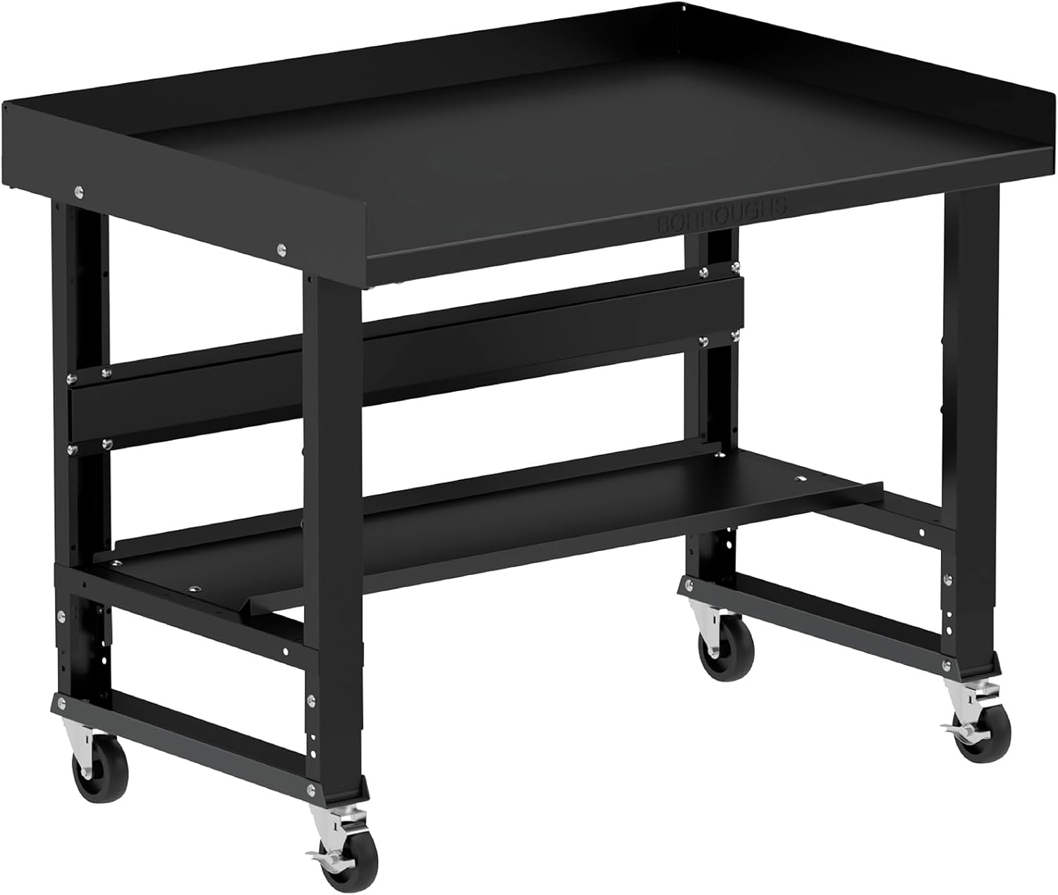 Borroughs 48" x 28" Rolling Adjustable Workbench with Wheels, Painted ...