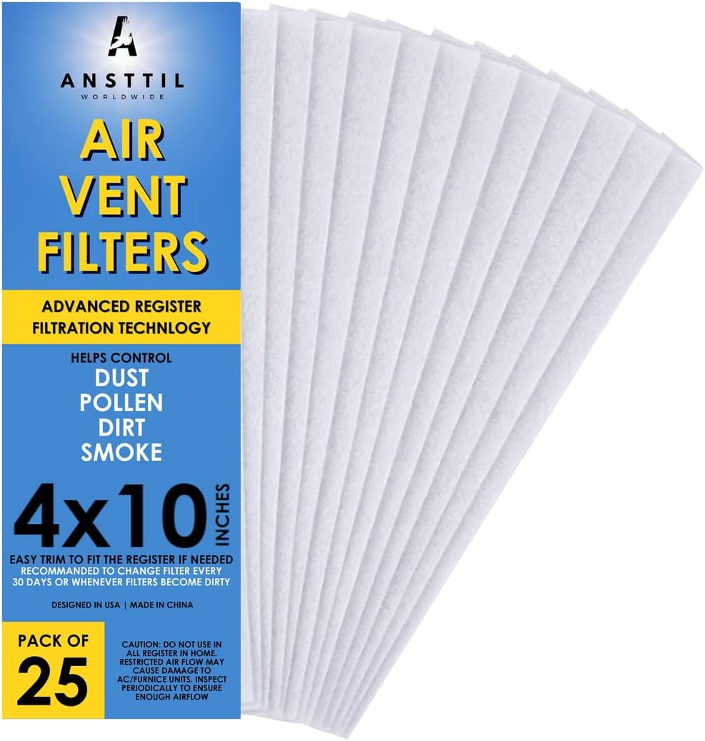 Amazon.com: Air Vent Filters AC Heater – Premium 1 Pack of 25pcs, 4" x ...