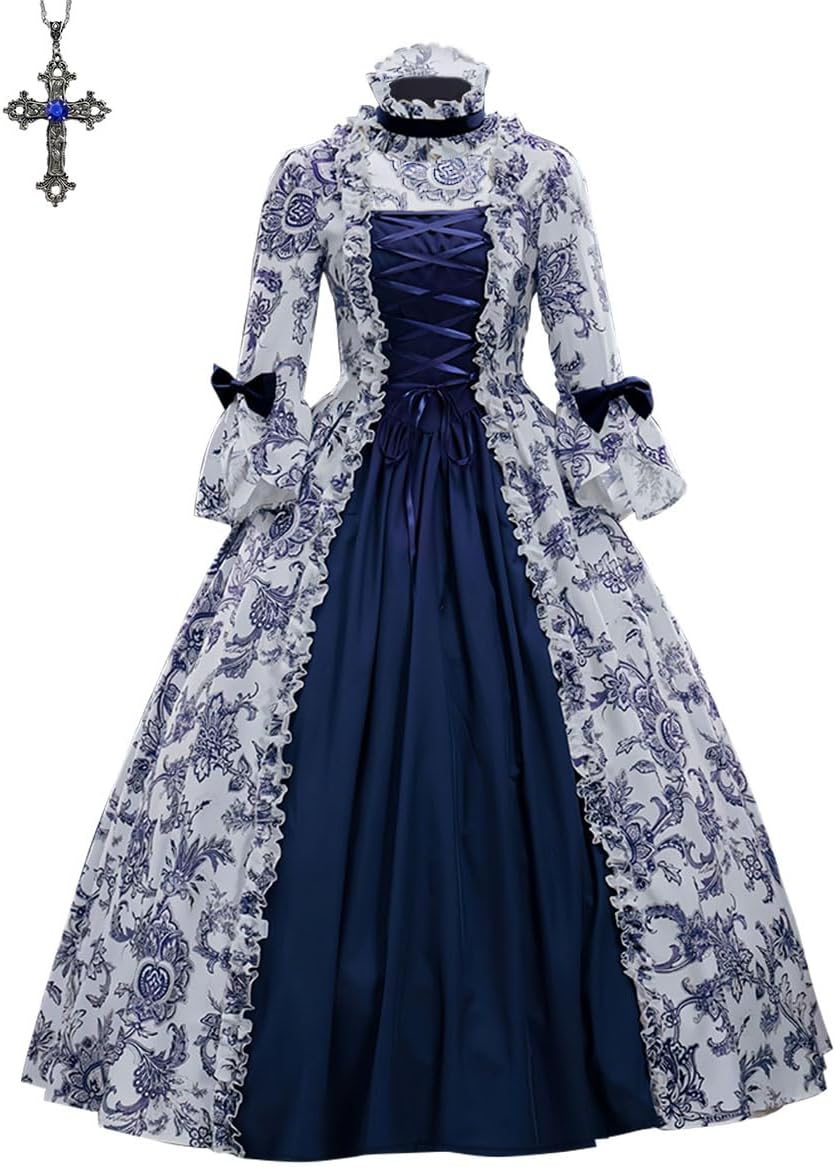 Amazon.com: Gothic Victorian Rococo Ball Gown Medieval Queen Cosplay ...
